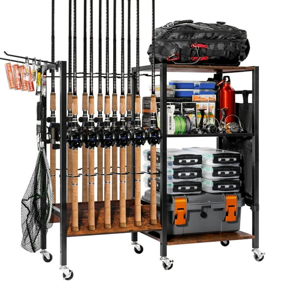 Ghosthorn fishing rod holder,Fishing Rod Rack Storage up to 12 Rods ...