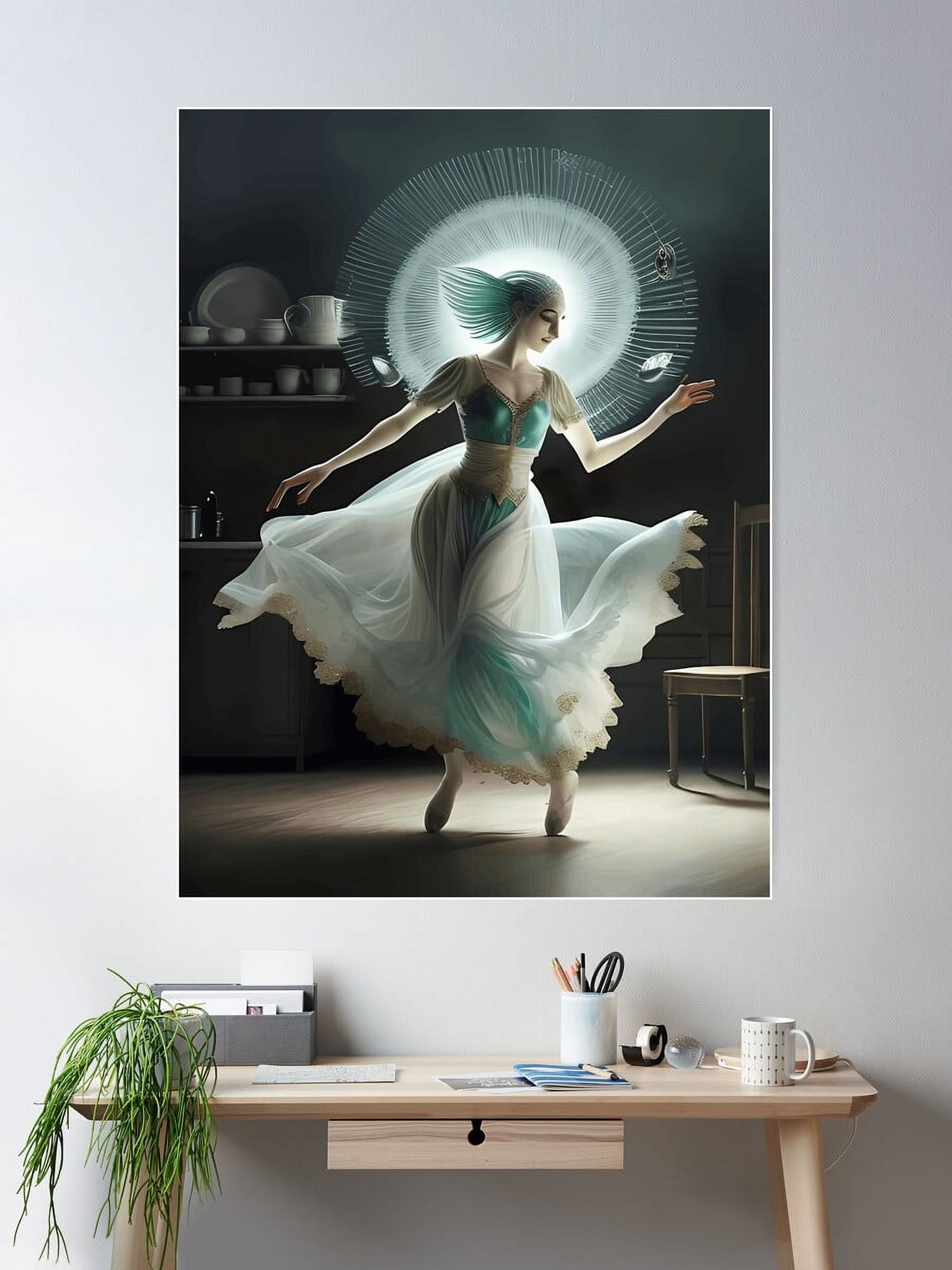 Ghostly Choreography In A Phantom Kitchen Poster Wall Art, Modern Wall ...