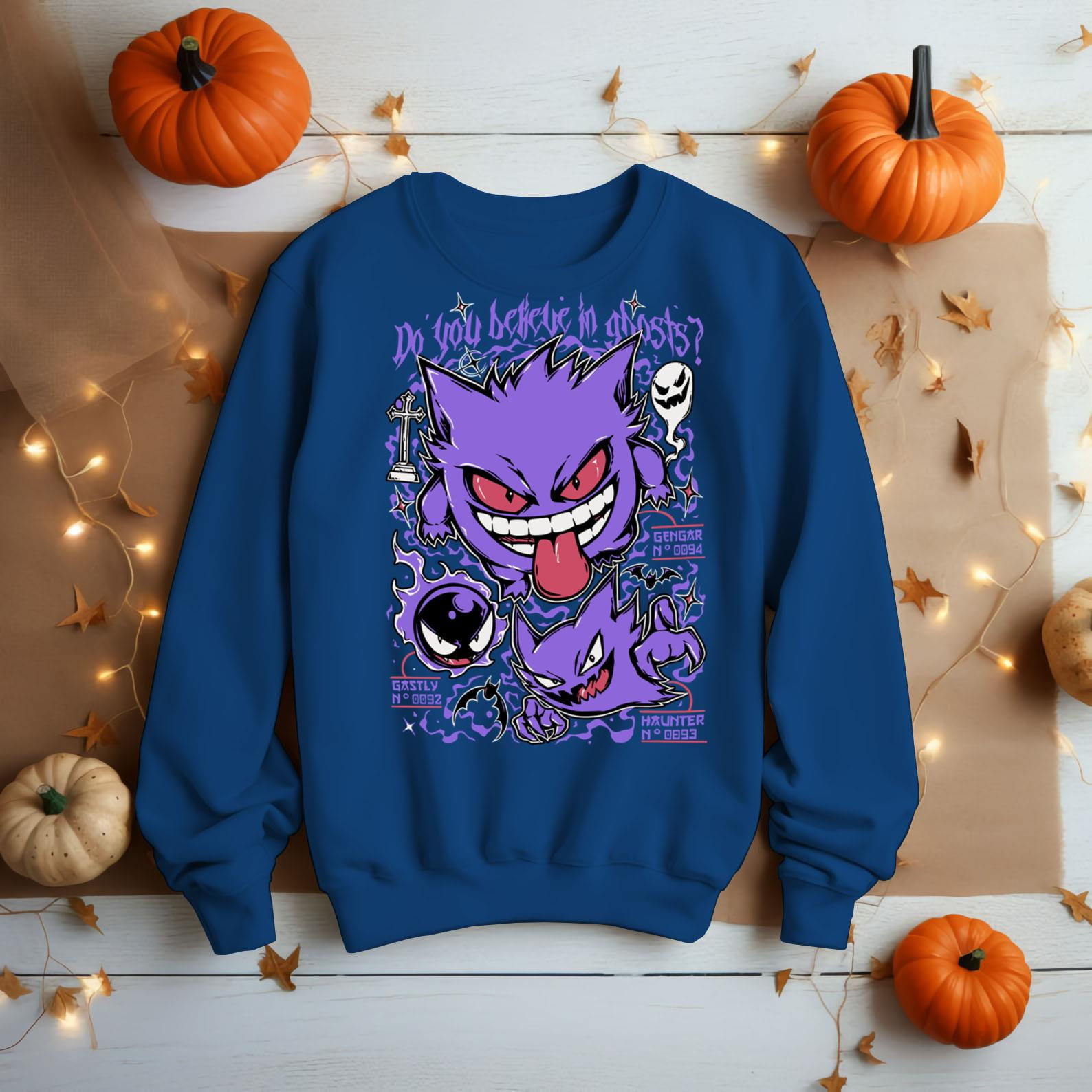 Ghostly Creature Silhouette Shirt, Paranormal Spirit Design, Gamer Style Shirt, Japanese ...