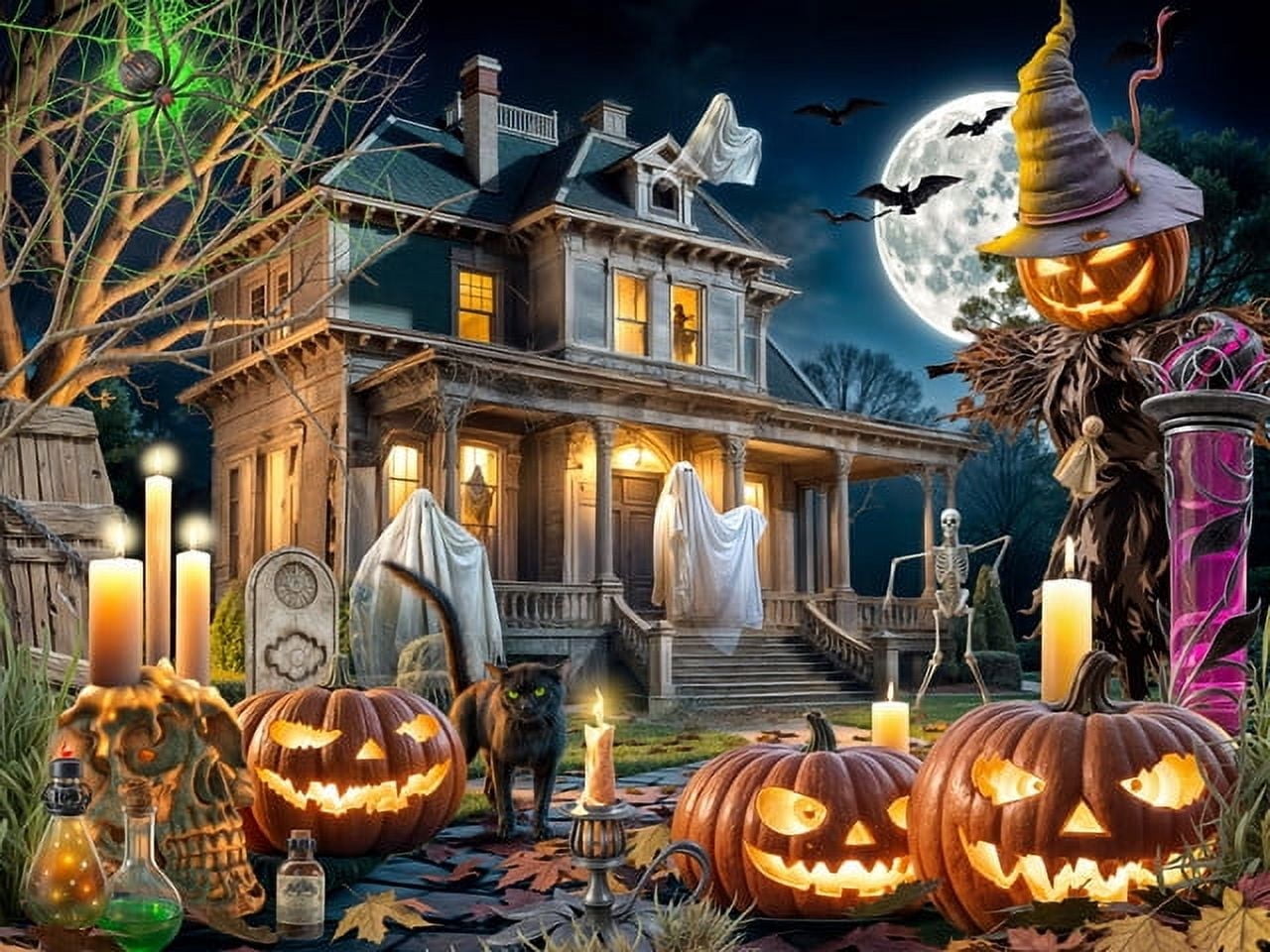 Ghostly Gathering Halloween Jigsaw Puzzle 550 Piece by VCC - Haunted ...