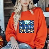 Ghostly Halloween Night Pattern Ghost Pumpkin Bat Cat Vintage Style ...