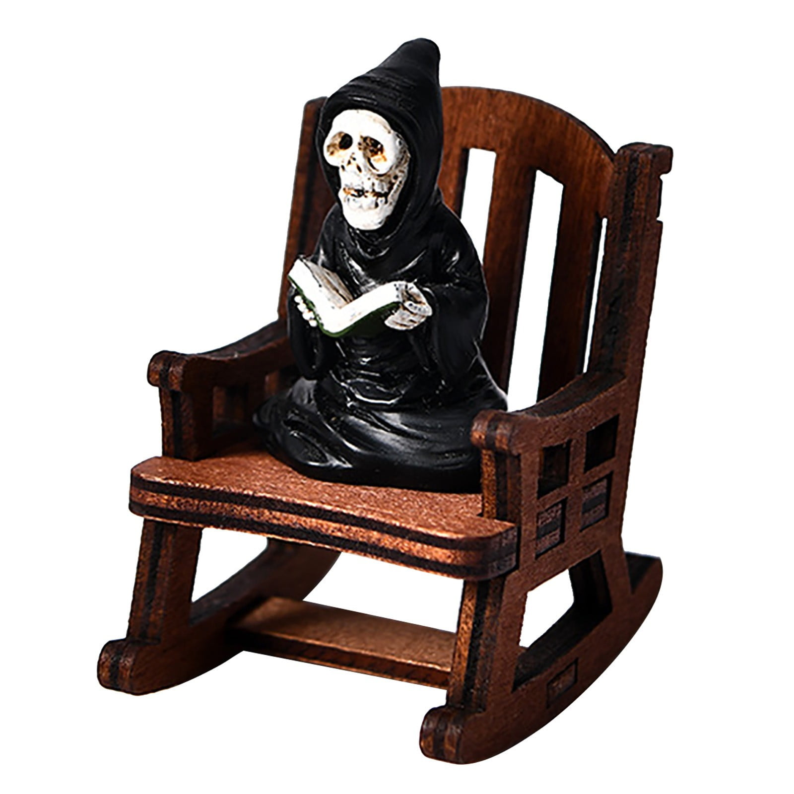 Ghostly Halloween Rocking Chair Resin Collectible Desktop Ornament ...