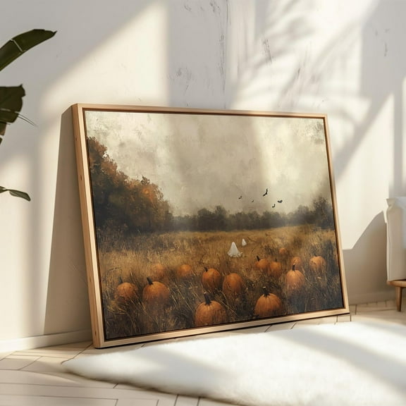 Colorful Autumn Leaves Canvas, Dew Drops Closeup Wall Art, Vibrant ...