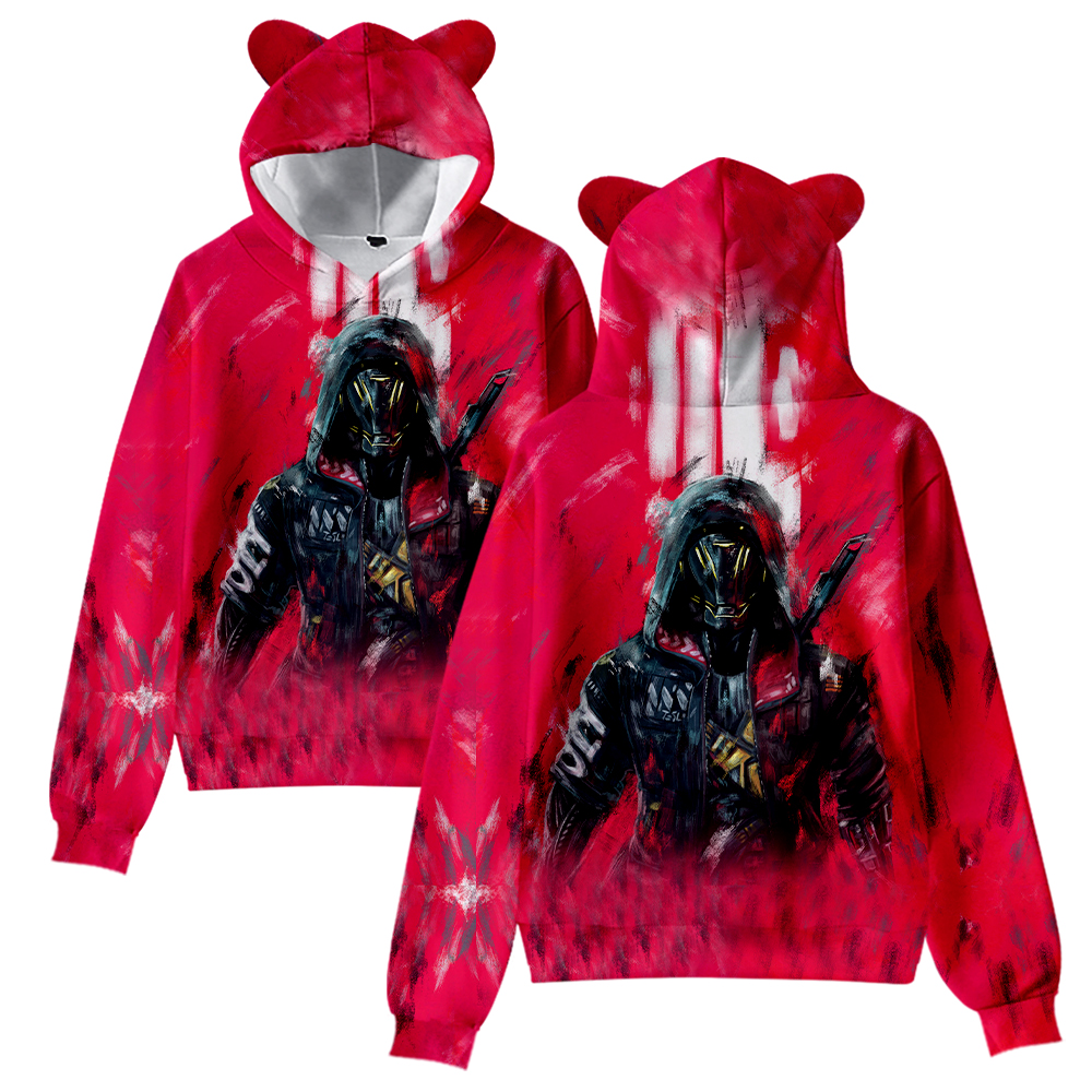 Ghostrunner 2 Game 3D Print Cosplay Men/Women Bear Ears Kawaii Hoodie ...