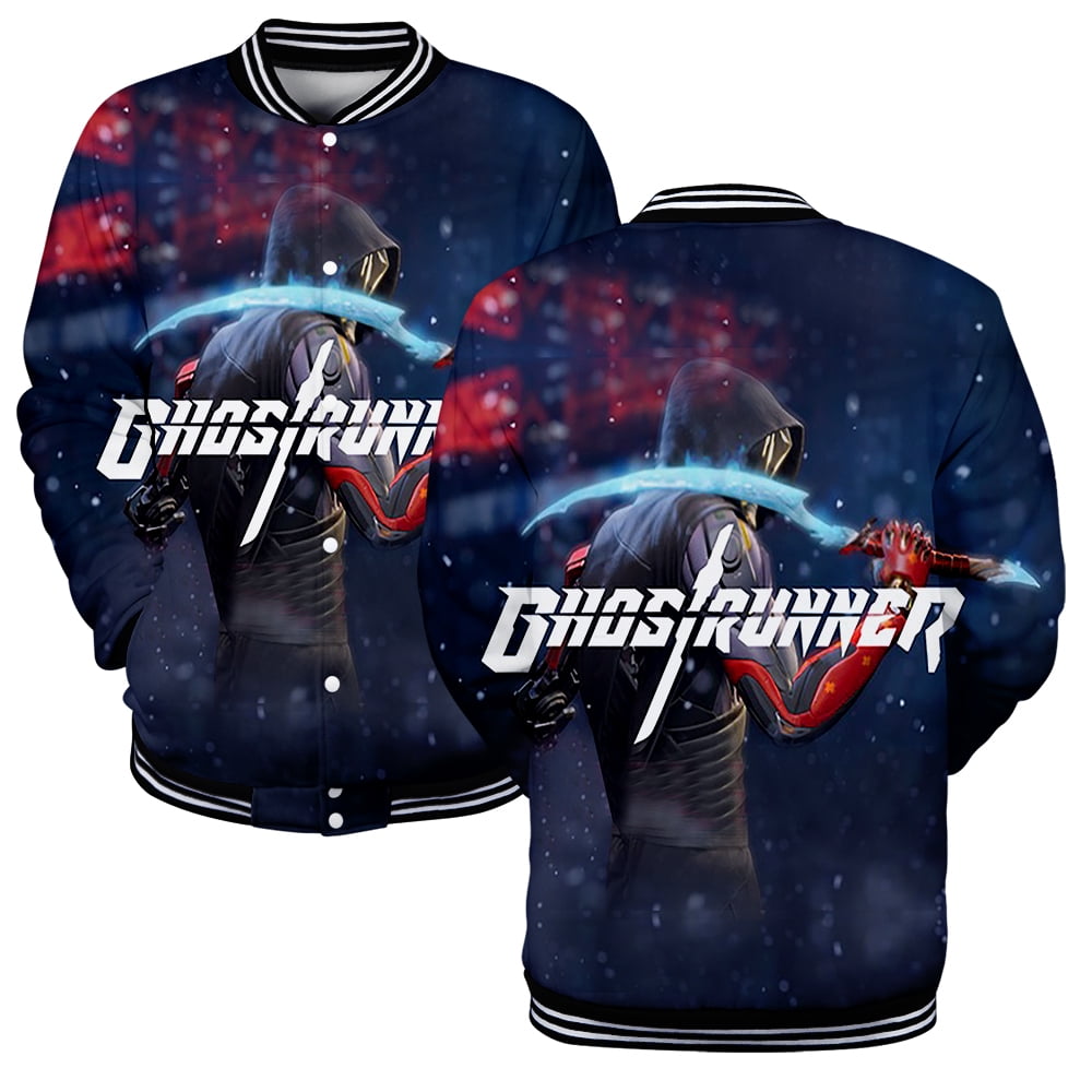 Ghostrunner 2 Game Merch Button Jacket Baseball Bomber Jacket Kawaii ...