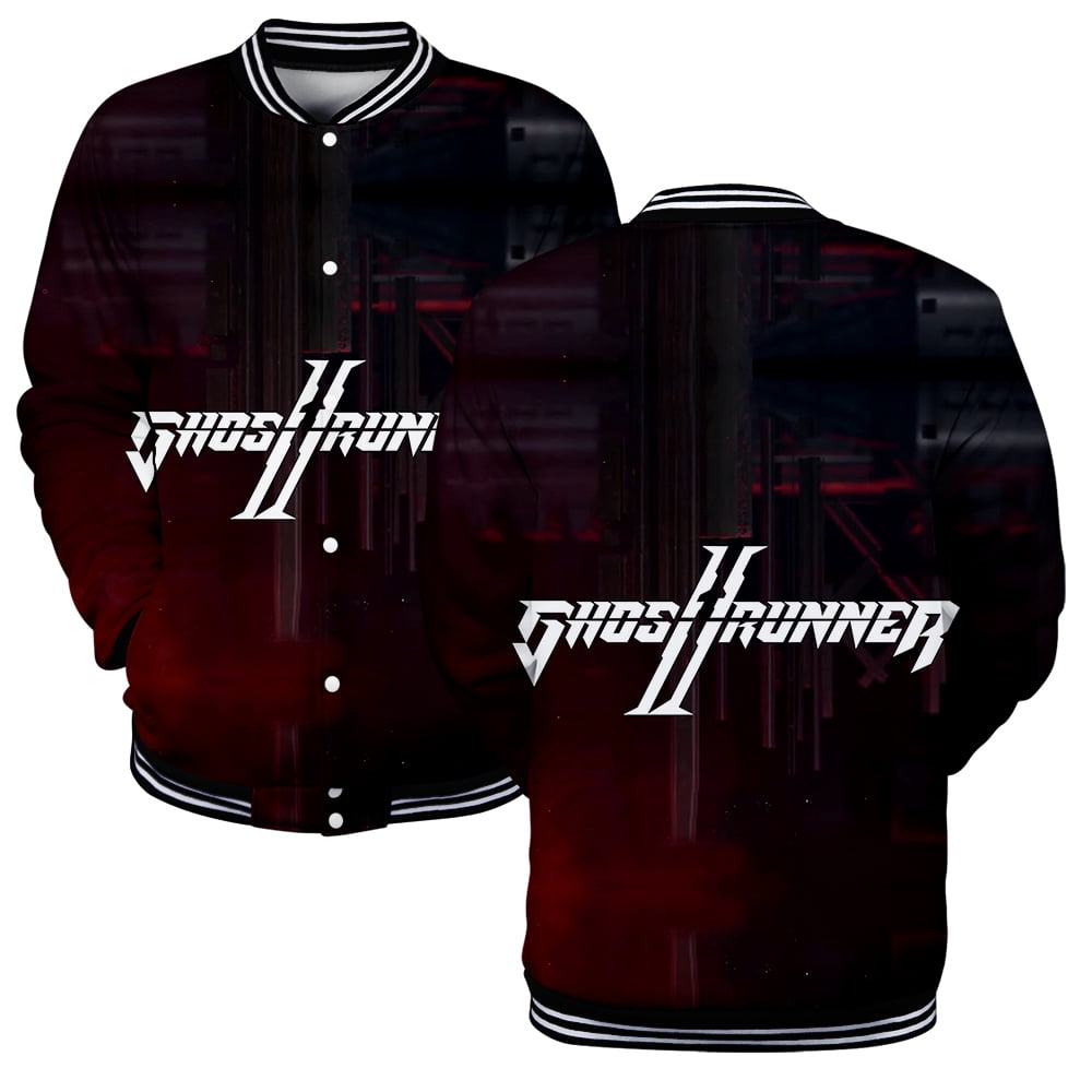 Ghostrunner 2 Game Merch Button Jacket Baseball Bomber Jacket Kawaii ...