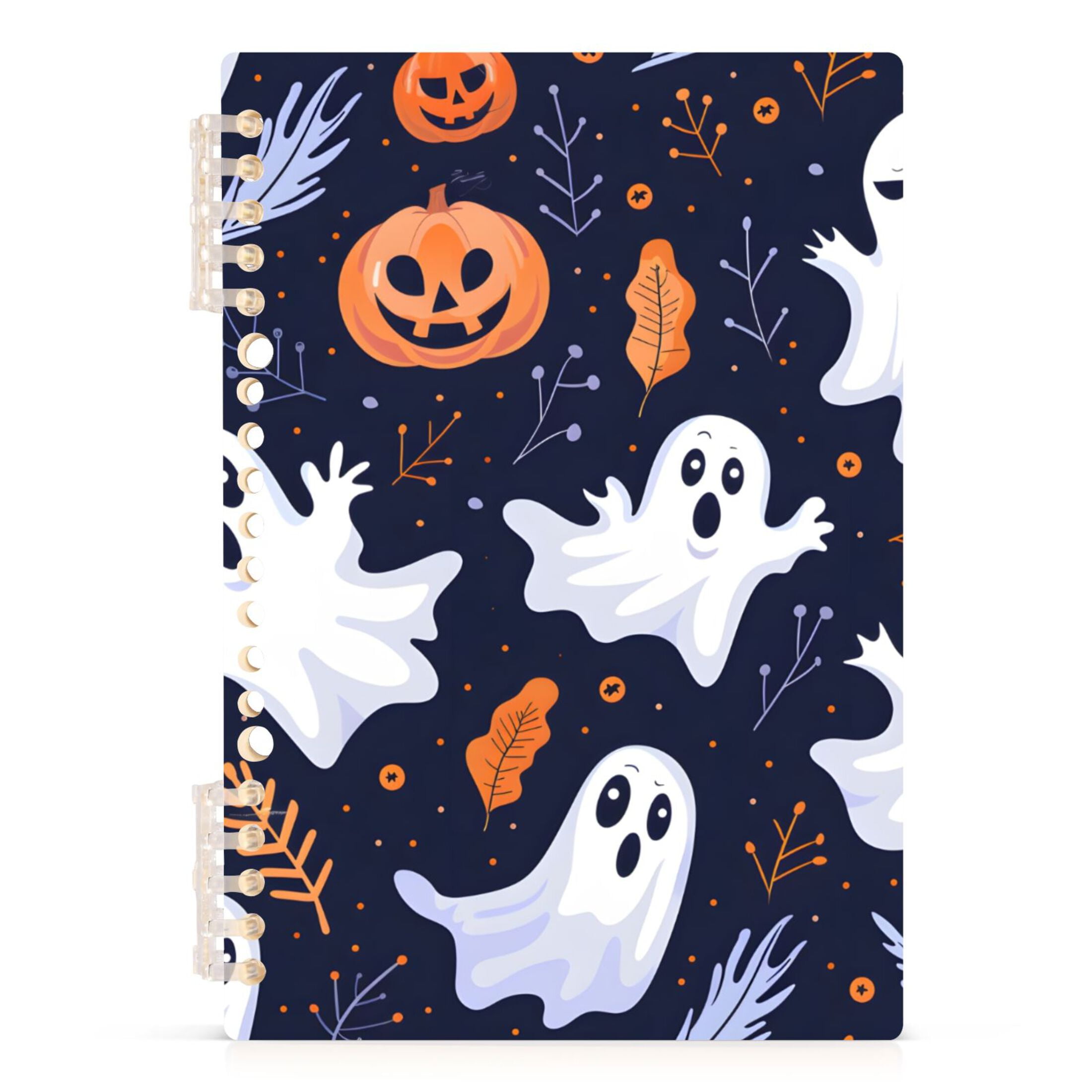 Ghosts Halloween Ring Binder Notebook Journey Note Diary College Ruled ...