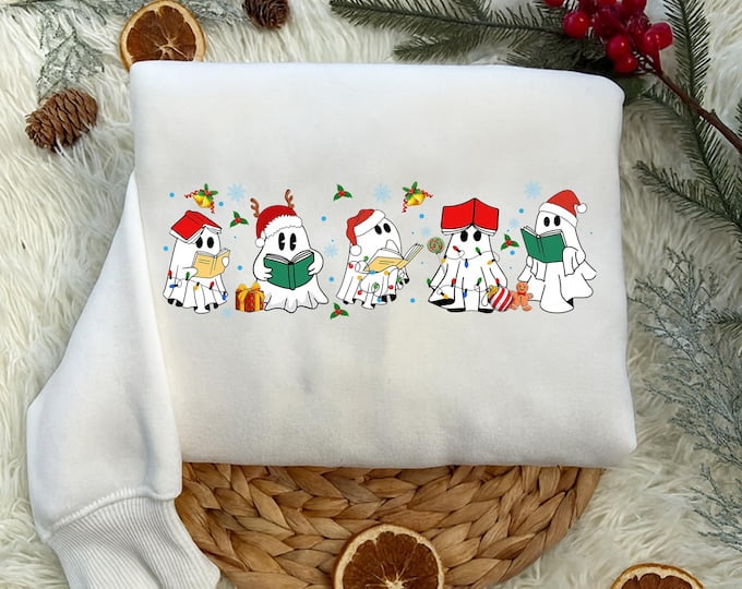 Ghosts Shirt, Ghosts T-Shirt, Santa Ghost Sweatshirt, Idea Winter ...