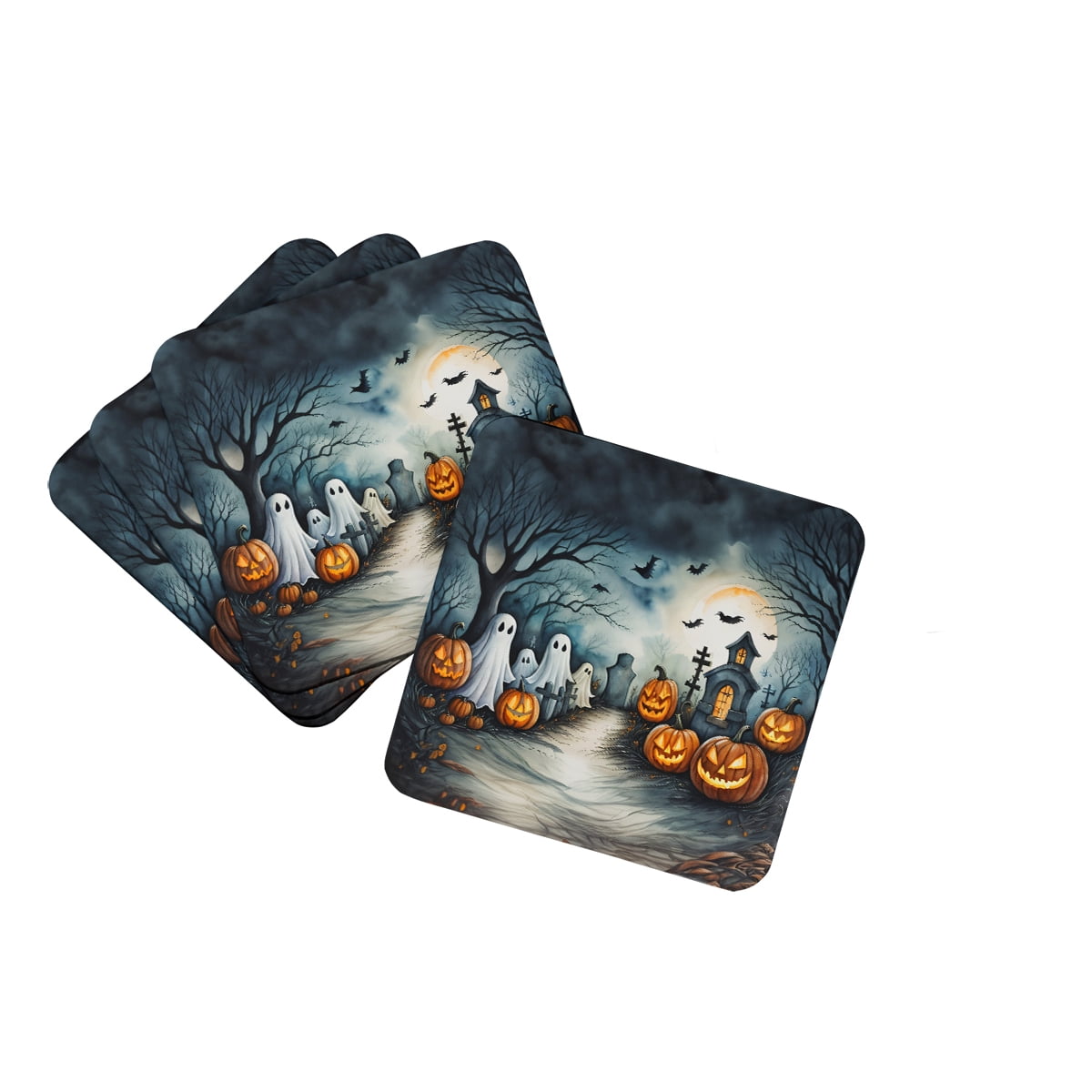 Ghosts Spooky Halloween Foam Coasters - Walmart.com