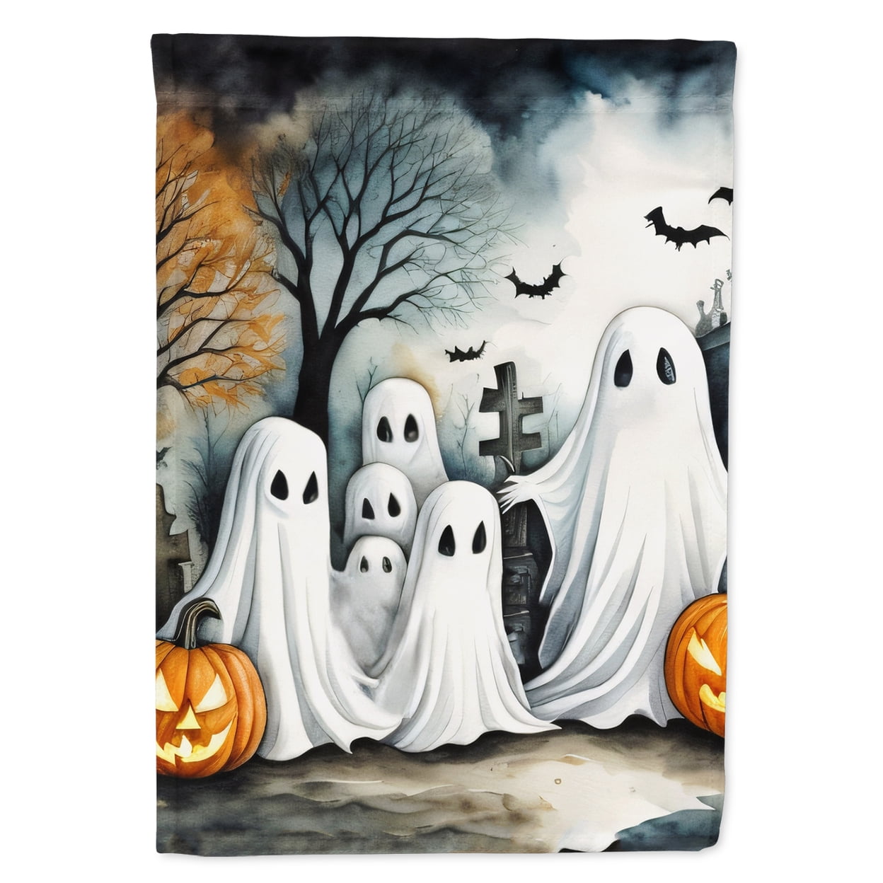 Ghosts Spooky Halloween House Flag 28 in x 40 in - Walmart.com