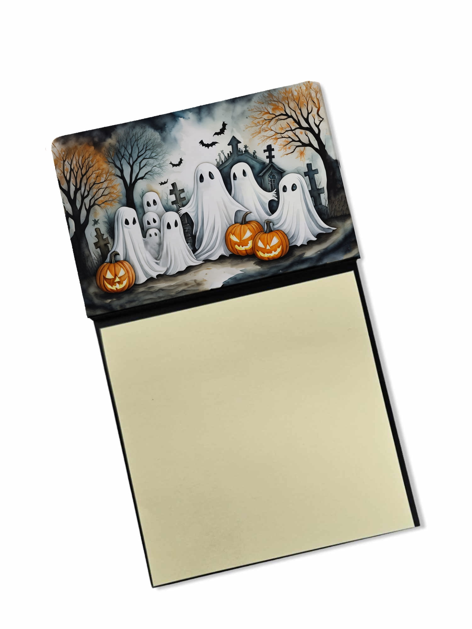 Ghosts Spooky Halloween Sticky Note Holder 3.25 in x 5.25 in - Walmart.com