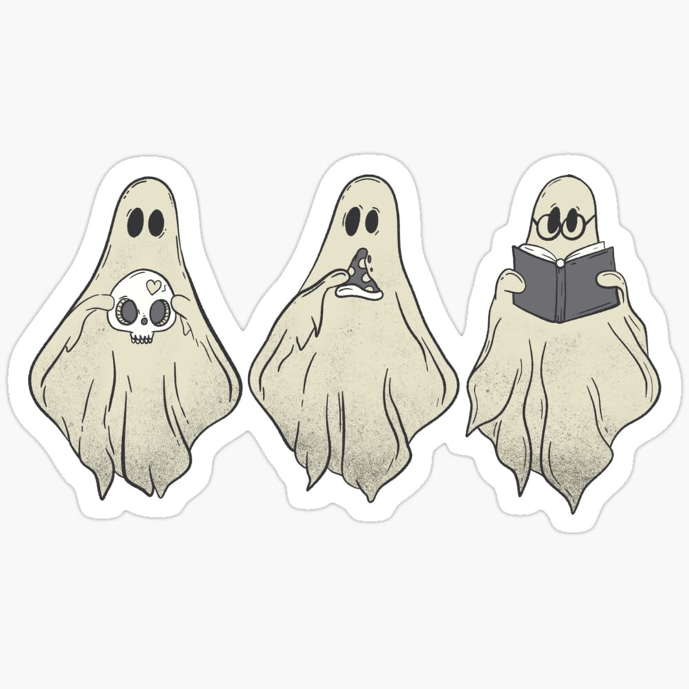 Ghosts Sticker Phone Decal Water Bottle Stickers Car Decals, Laptop ...