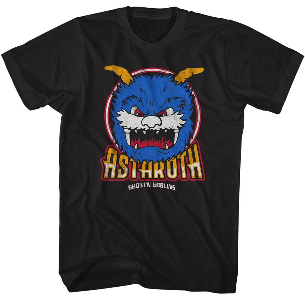Ghosts n Goblins Ghosts n Goblins Astaroth Face Black Adult T-Shirt ...