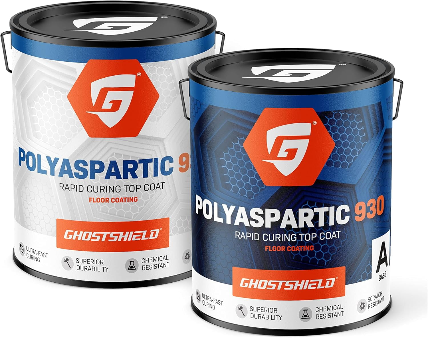 Ghostshield Polyaspartic 930-2 Gallon Kit - Fast Cure Topcoat Coating ...