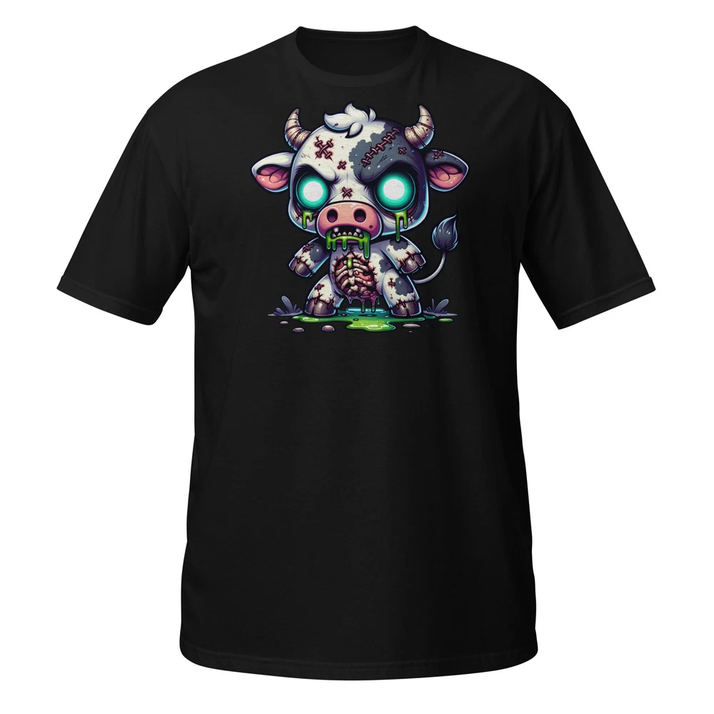 Ghoul Cow Eerie Cute Undead Farm Animal Chibi Horror Slime Unisex T ...