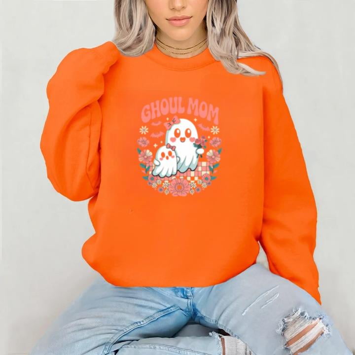 Ghoul Mom Retro Ghost Spooky Halloween Mama Season Sweatshirt, up to ...