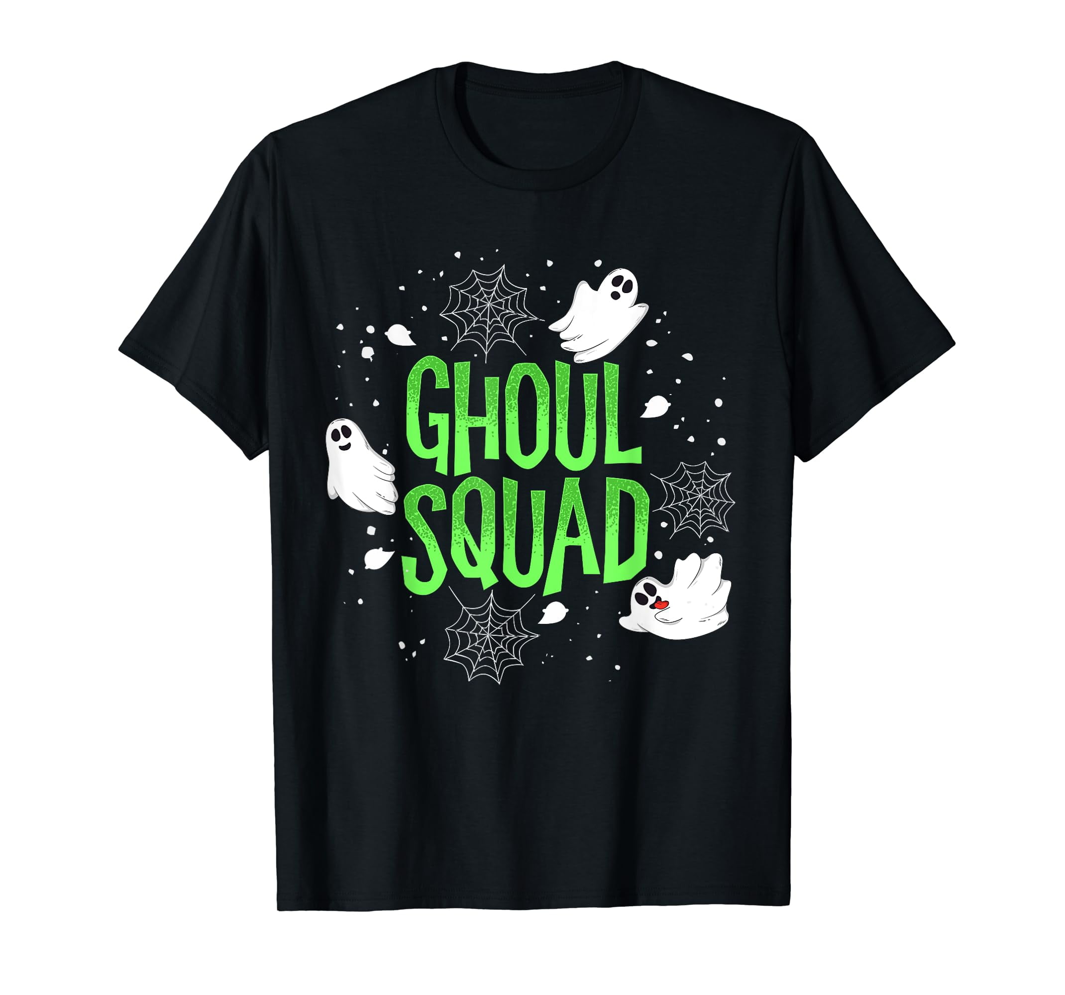 Ghoul Squad Halloween Ghost Crew Team Outfit Black T-Shirt - Walmart.com