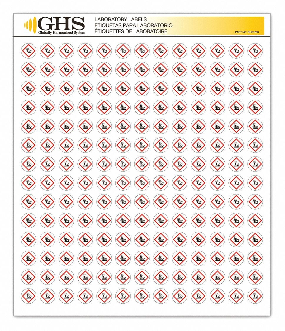 Ghs Safety Label,Skull and Crossbones,Gloss,PK1820 GHS1232 - Walmart.com