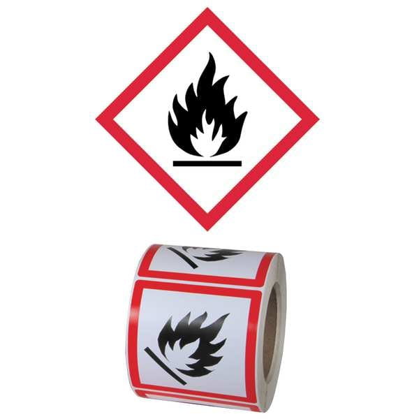 Ghs Safety Pictogram Label,Flame Hazard,PK500 GHS1261 - Walmart.com