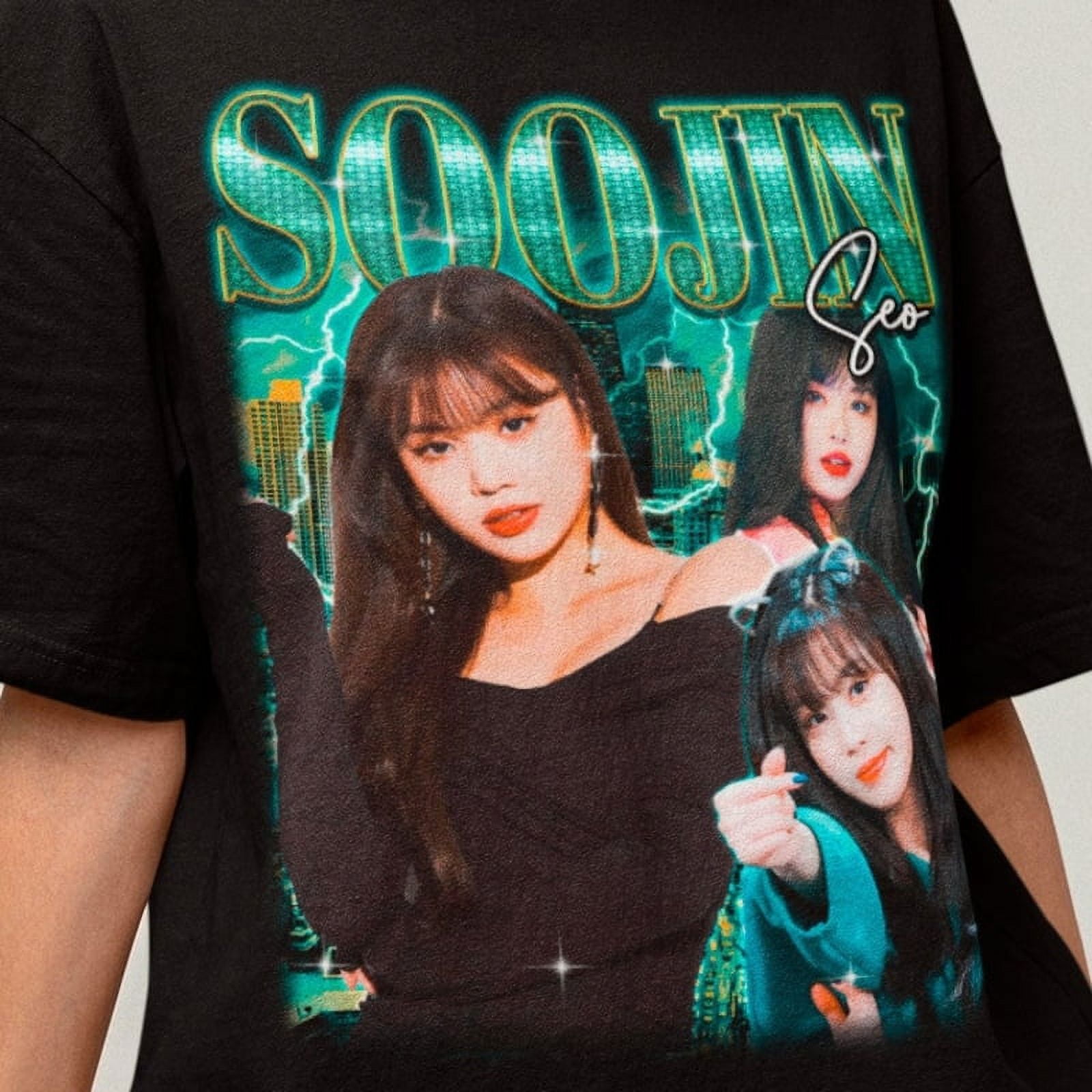 Gi-dle Soojin Retro 90s T-shirt - Kpop Bootleg Shirt - Kpop Gift for ...