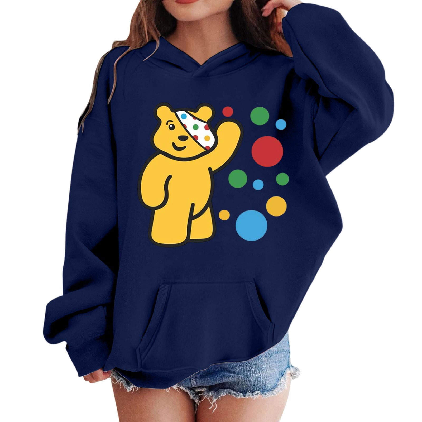 Gi`rls Casual Pullover Hoodie With Print Design Soft For Everyday Play ...