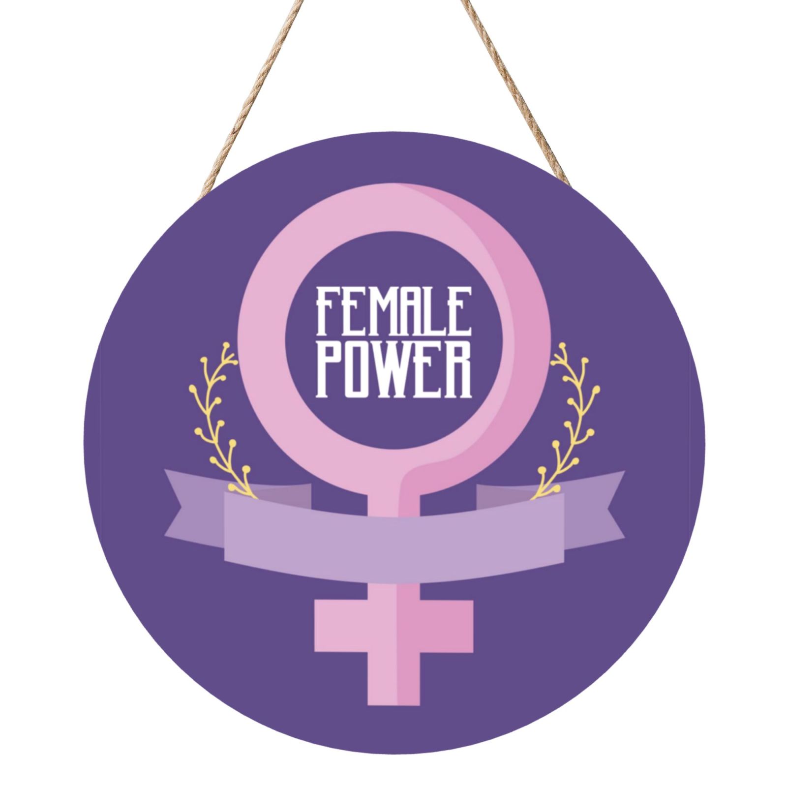 Gi-rls Power Flowers Women'S Equality Day 2025 Wooden Hanging Sign ...