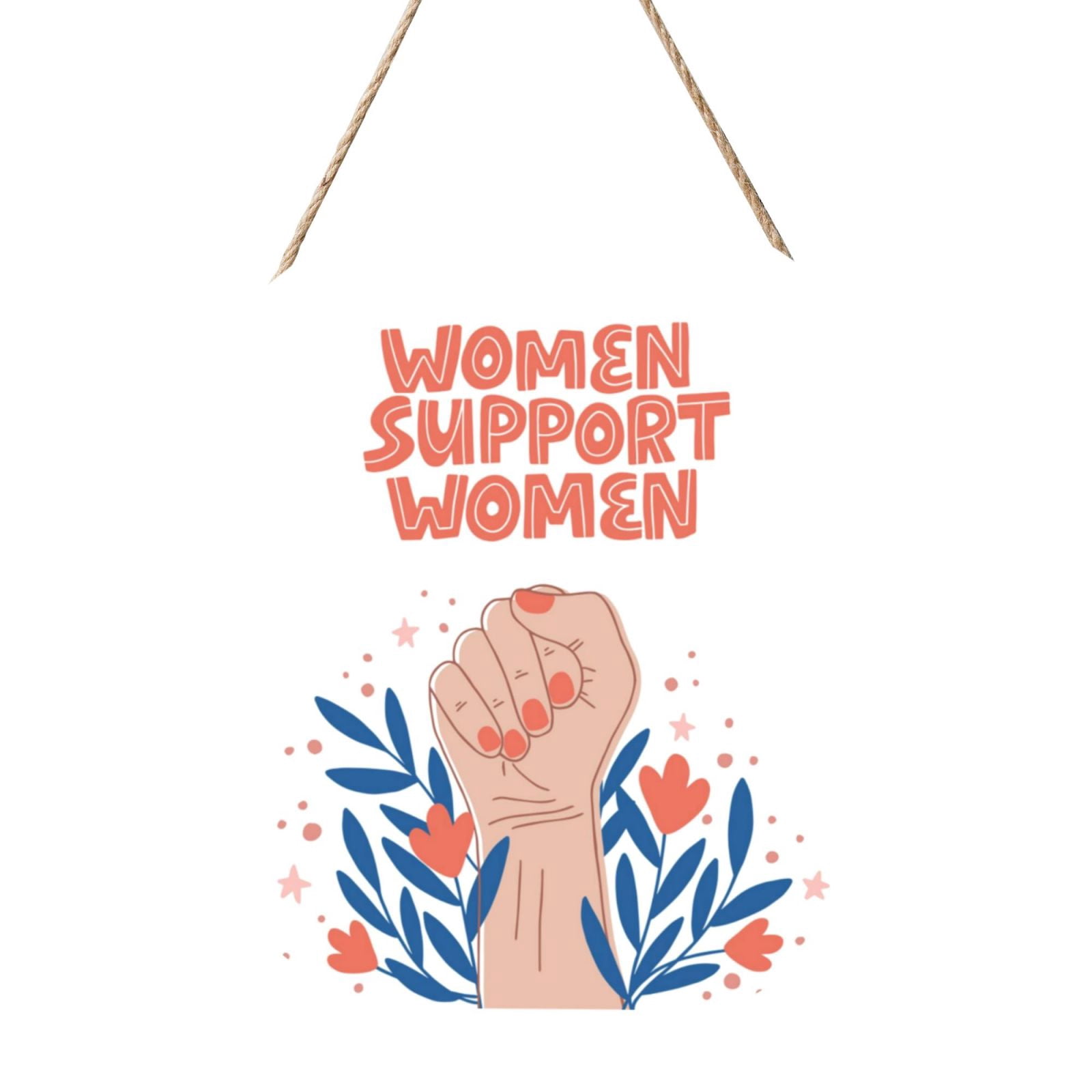 Gi-rls Power Flowers Women'S Equality Day 2025 Wooden Hanging Sign ...