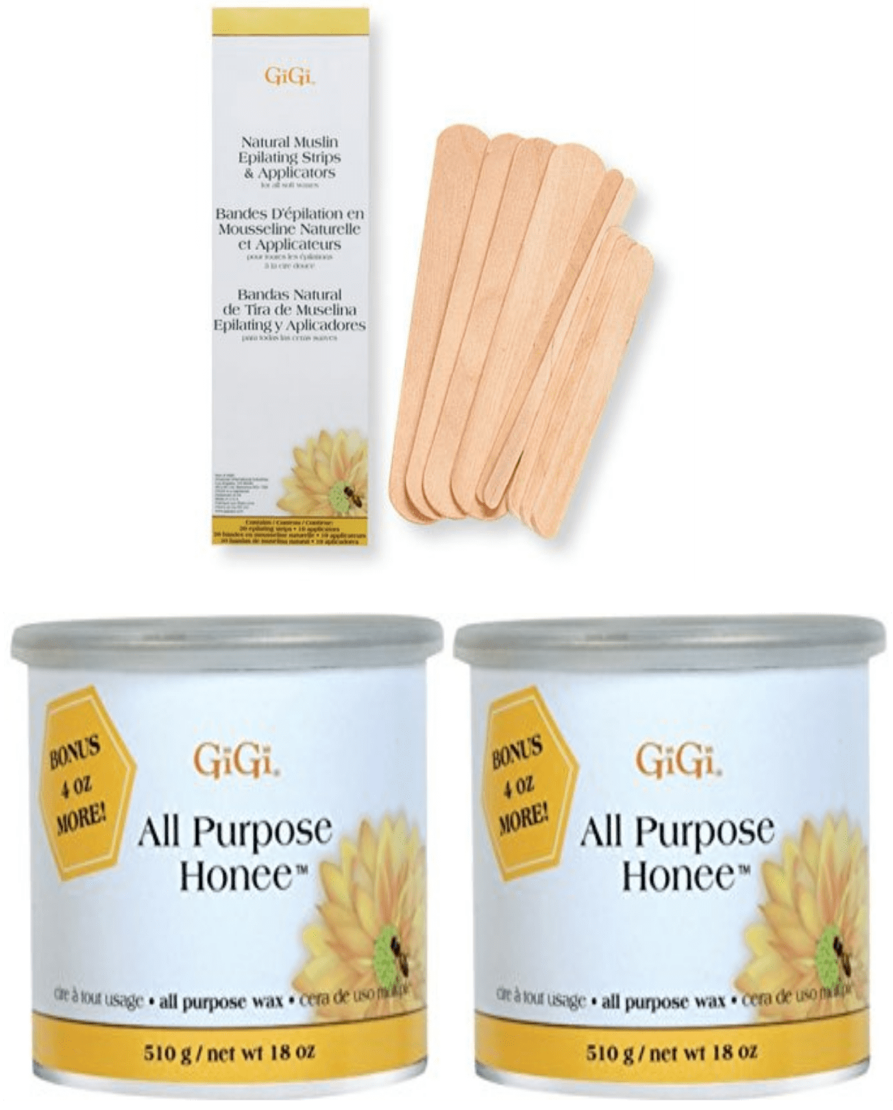 GiGi (2-PACK) All Purpose Honee Wax Hair Remover & Sensitive Areas and ...