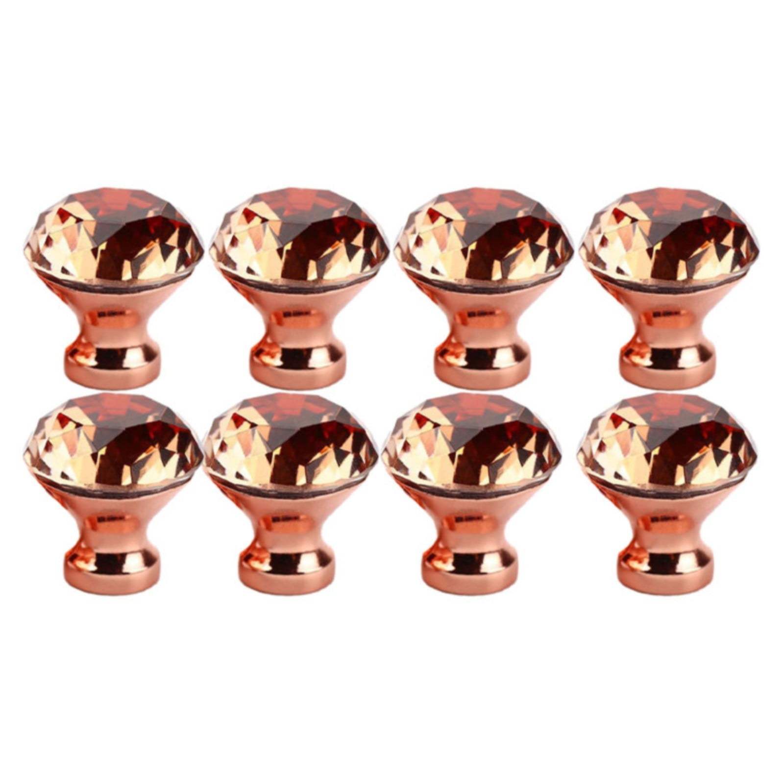 GiLiling 10Pcs Glass Diamond Cabinet Knobs Drawer Pulls Handles Clear ...