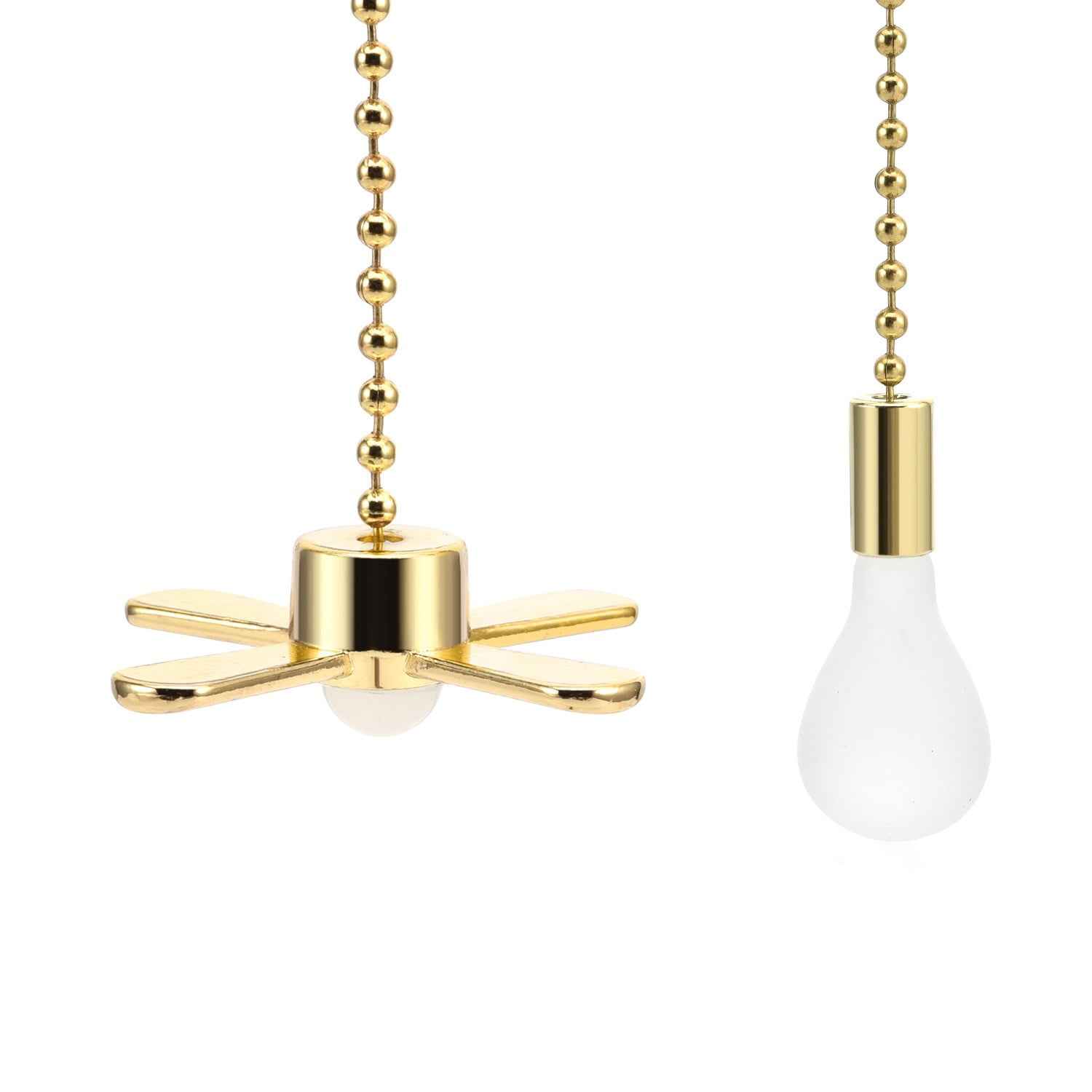 GiLiling 12 inch Ceiling Fan Pull Chain with Decorative Frosted Light ...