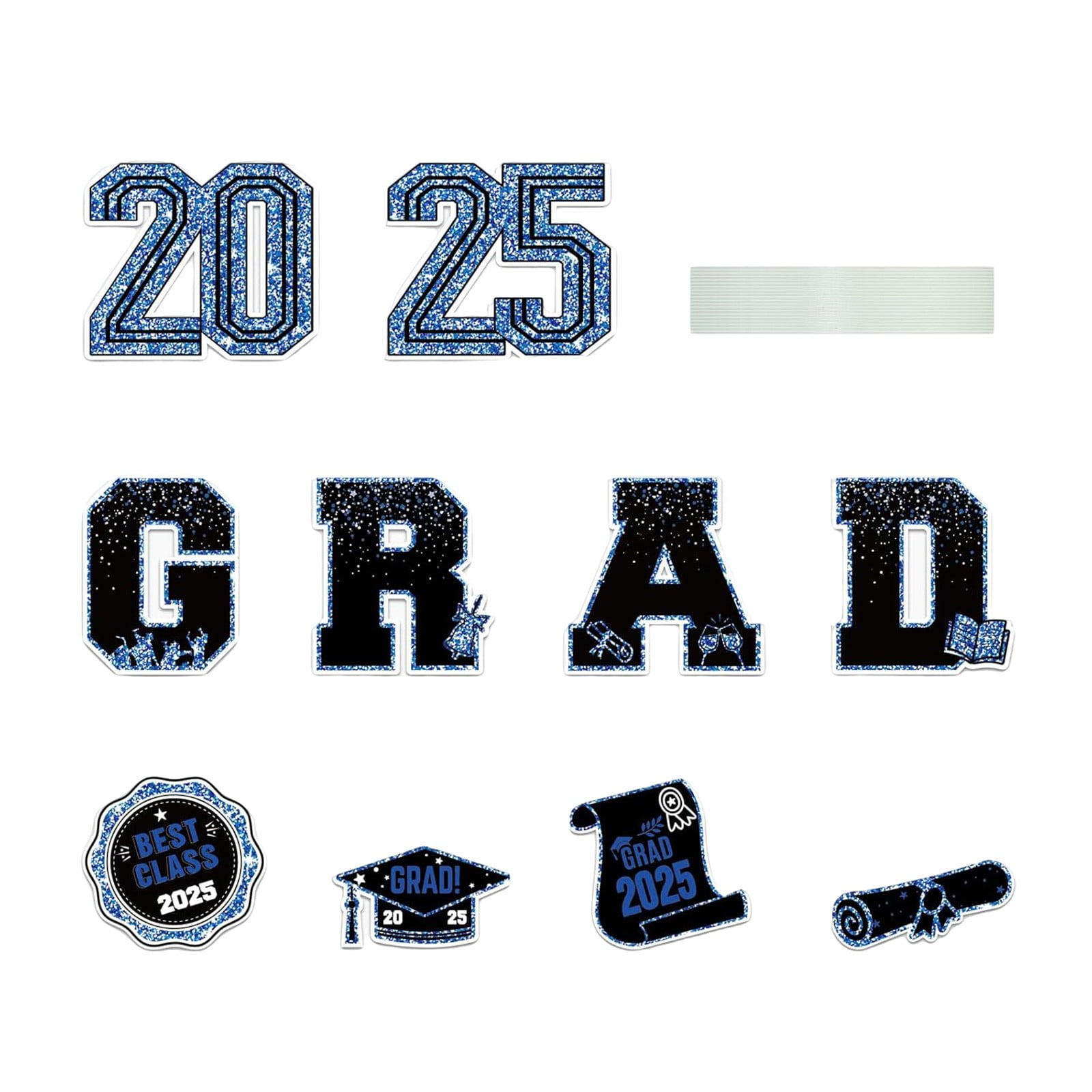GiLiling 2025 Graduation Photo Backdrop Decor - Campus-Themed Blessing ...
