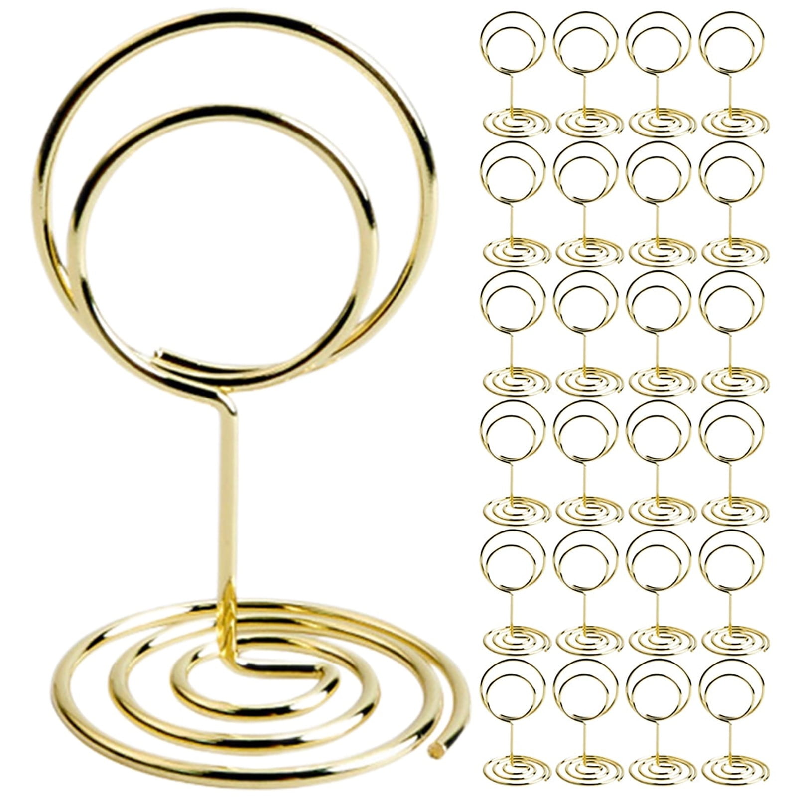 GiLiling 25-Piece Elegant Table Number Holders Place Card Photo Display ...
