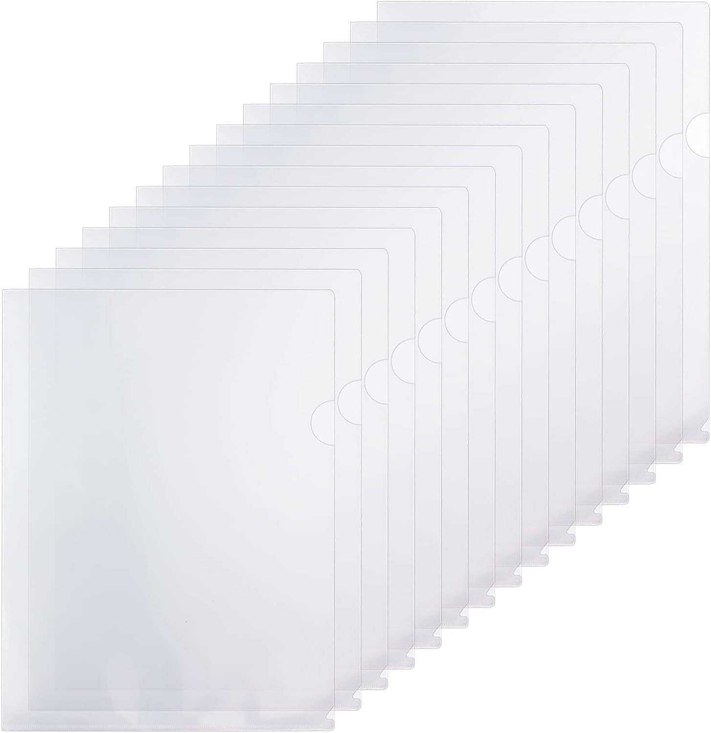 GiLiling 30PCS Plastic Clear L-Type Document Folders A4 Letter Size ...