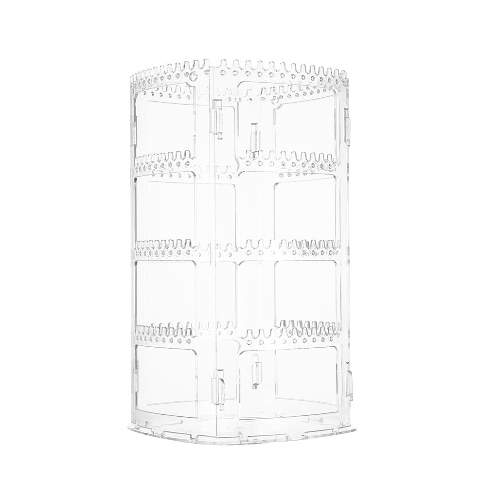 GiLiling 360 Rotating Earring Holder and Jewelry Organizer 4 Tiers ...