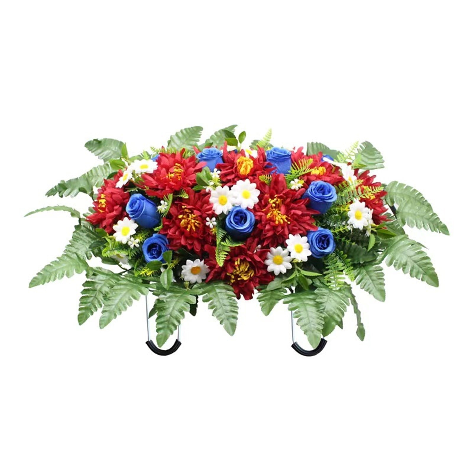 GiLiling Artificial Cemetery Flower Saddles Cemetery Memorial Flowers ...