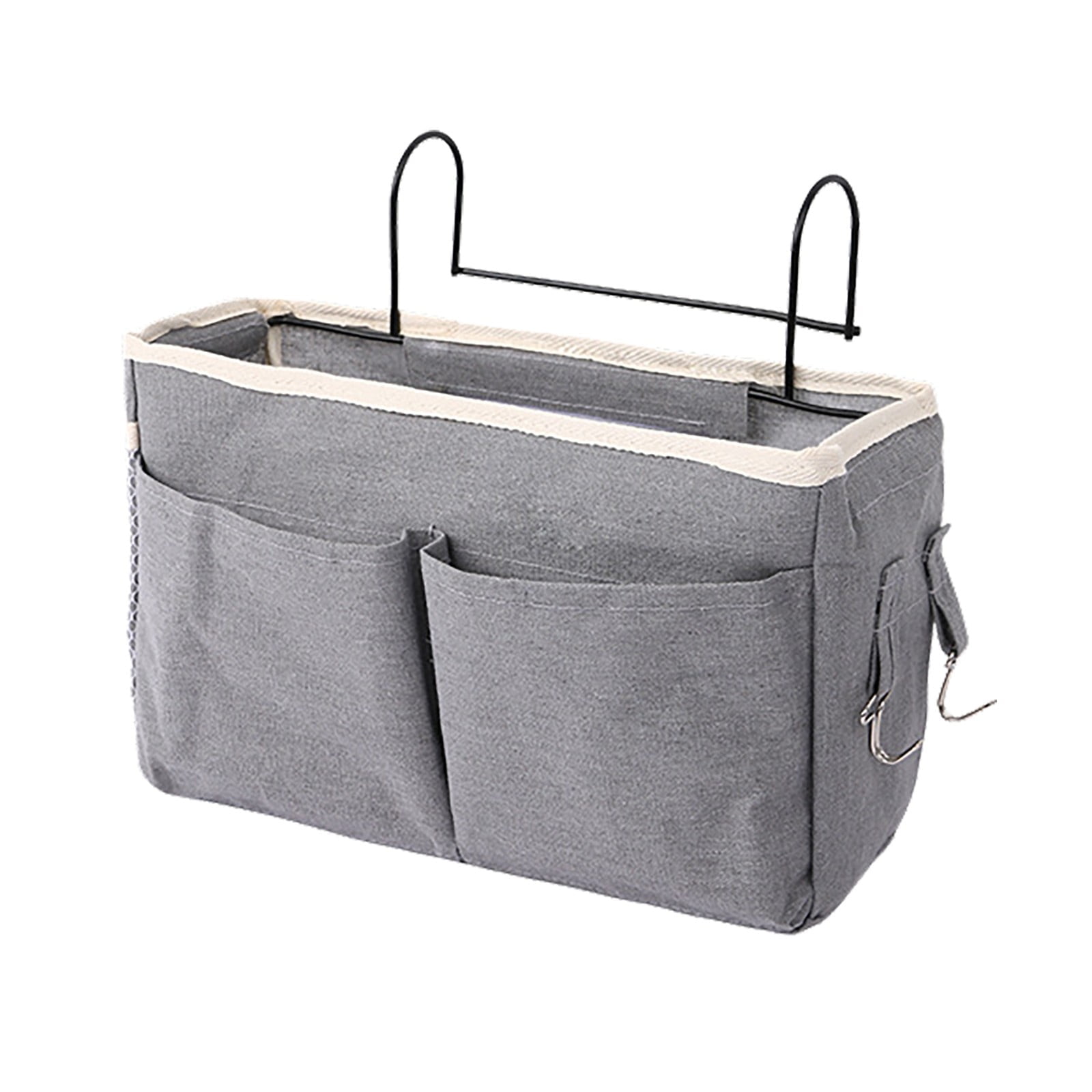 GiLiling Bedside Caddy Hanging Storage Organizer 4 Pockets Canvas ...