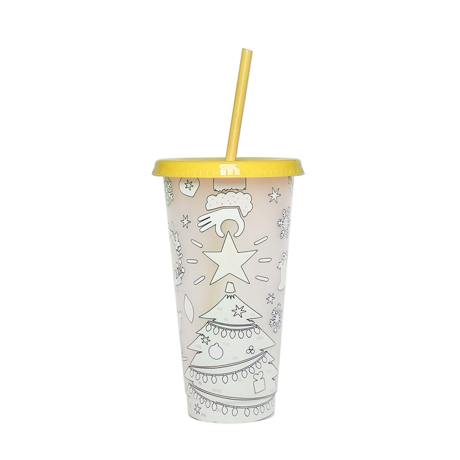 GiLiling Christmas Color Changing Cup , PP Coffee Plastic Single Layer ...