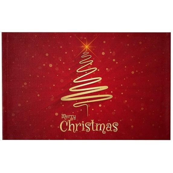 GiLiling Christmas Decorative Placemat, Wipeable and Practical Table ...