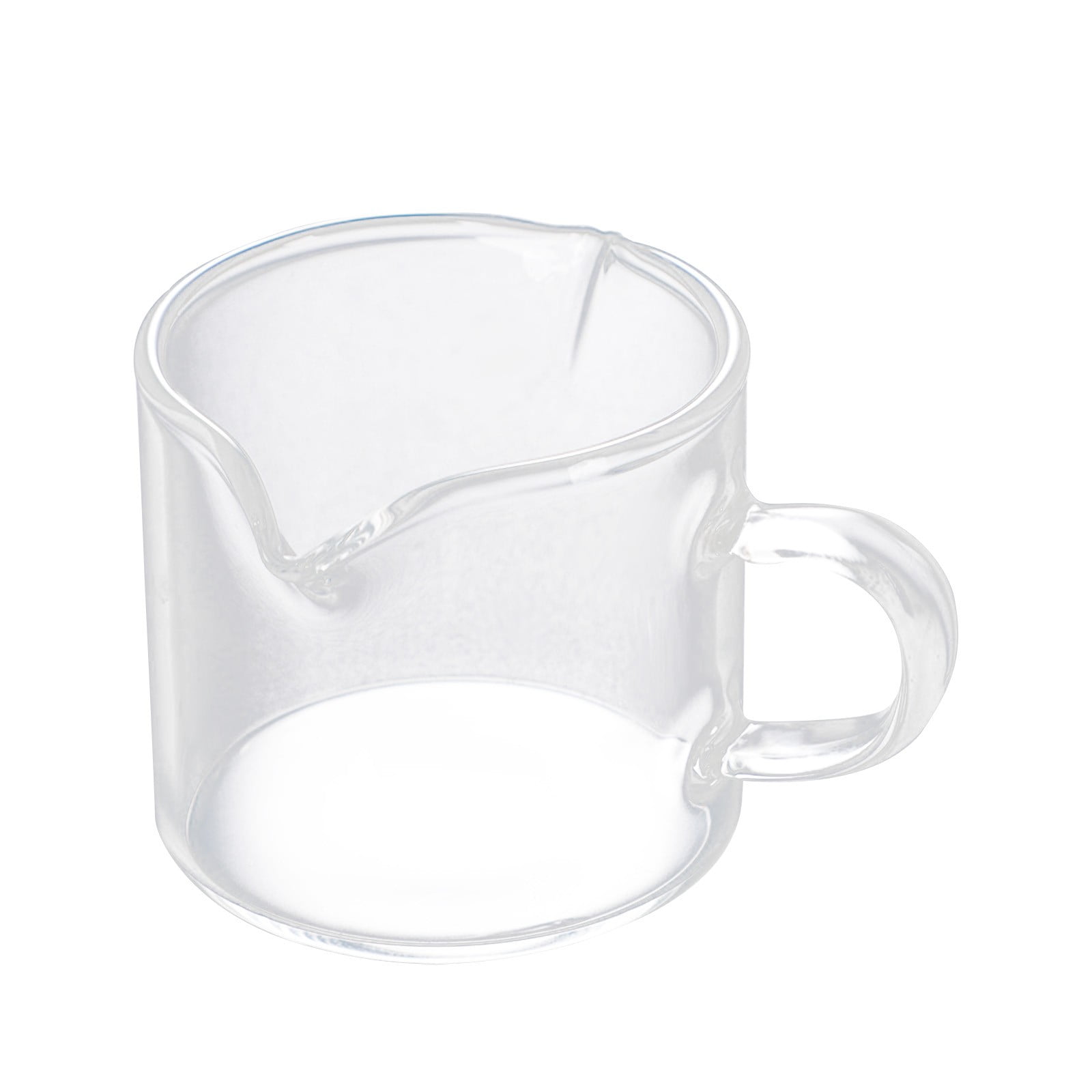 GiLiling Clear Glass Double Spout Shot Glasses Milk Cup - Bar Quality ...