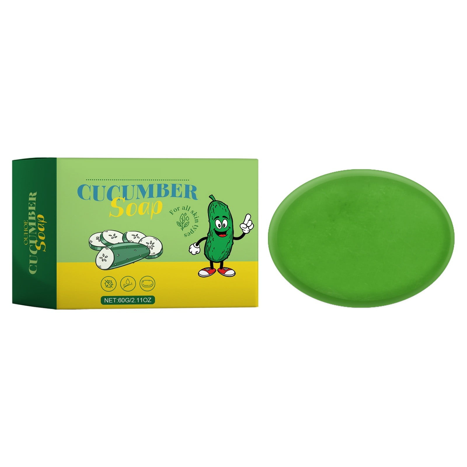 GiLiling Purifying Cucumber Cleansing Bar Soap Deep Pore & Skin ...