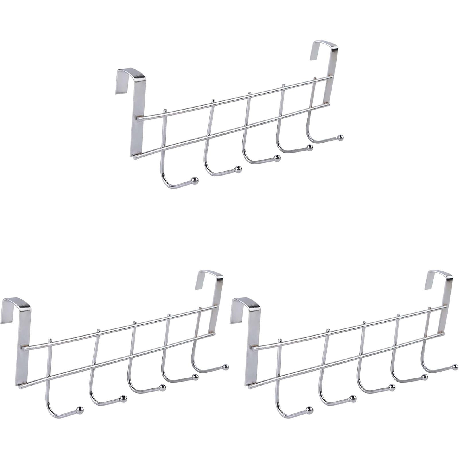 GiLiling Over Door Hanger, Metal Over The Door Hook Rack with 5 Hooks ...