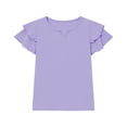 GiLiling Girls Button Down Shirt Puff Short Sleeve Bowknot School ...