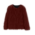 GiLiling Girls Faux Fur Vest Long Sleeve Furry Jacket Kids Thick Warm ...