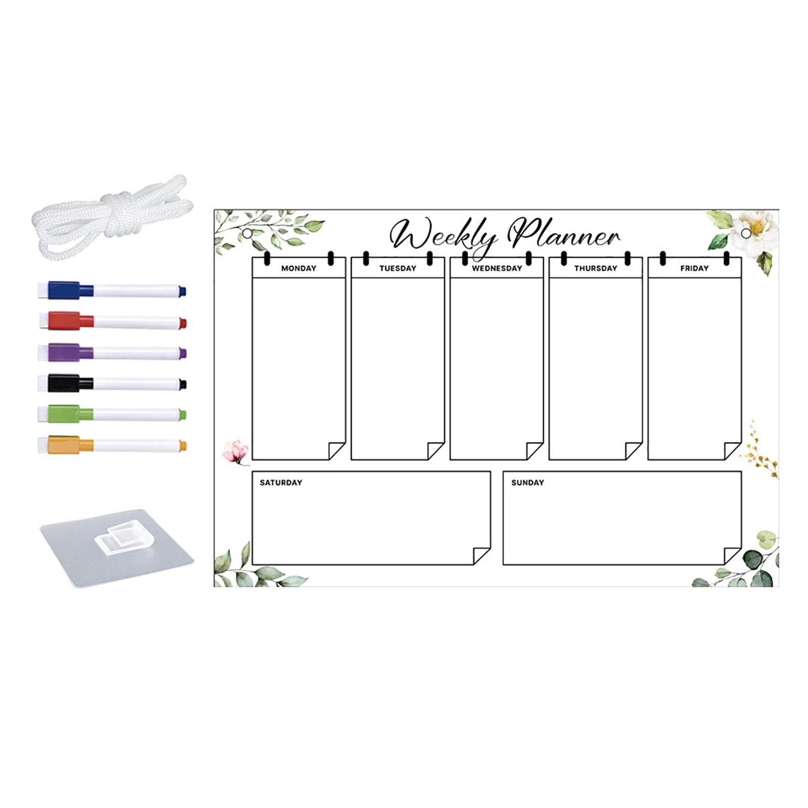 GiLiling Hanging Erasable Acrylic Weekly Planner Board with Lanyard ...