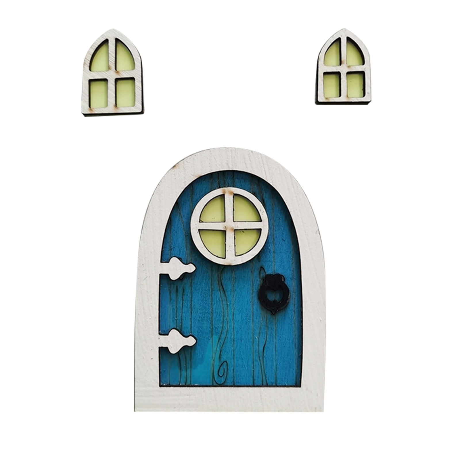 GiLiling House Miniature Home Windows and Door Mini Door Window Tree ...