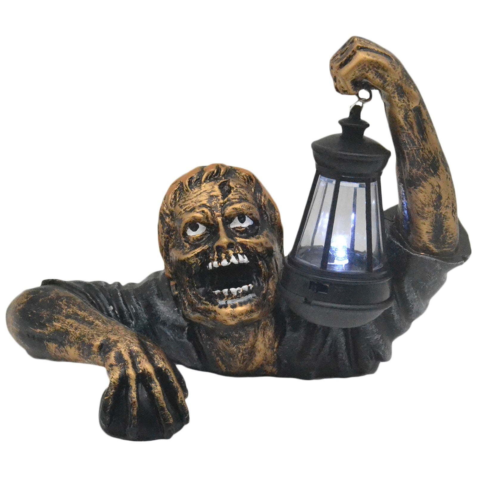 GiLiling LED Undead Garden Statue | Rising Skeleton Resin Prop with ...