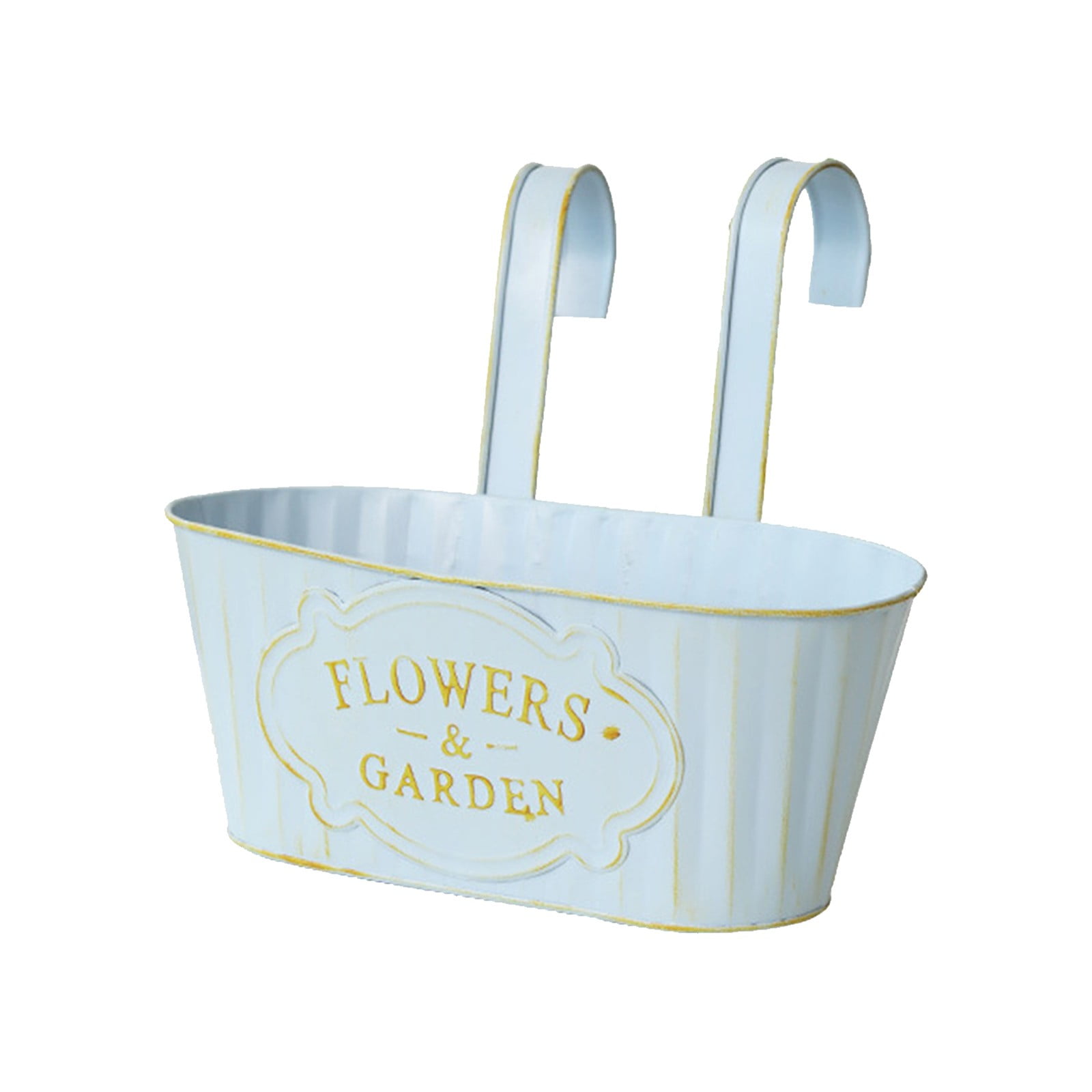 GiLiling Metal Hanging Flower Bucket Planter - Rust-Resistant Outdoor ...
