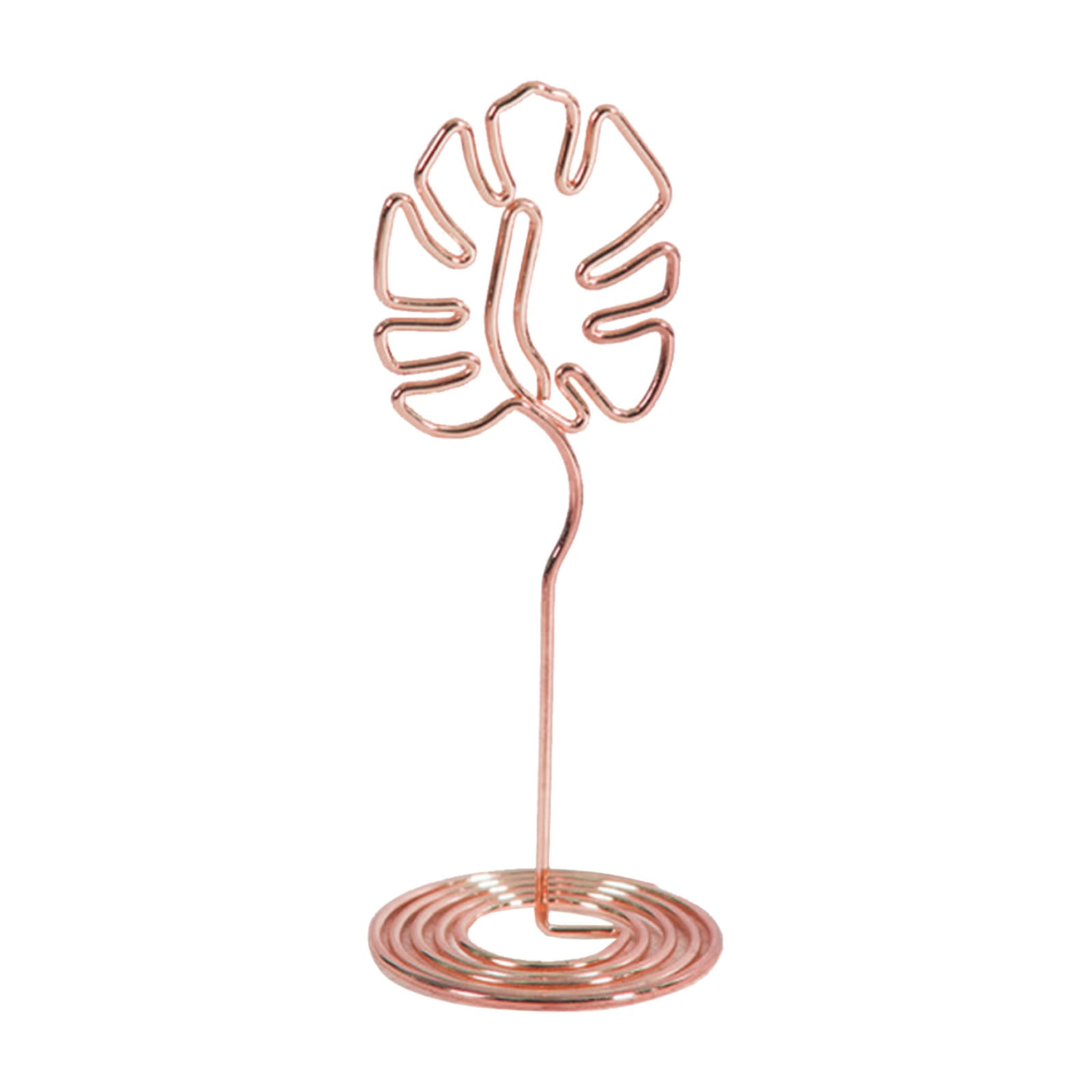 GiLiling Metal Plating Leaf Shape Business Card Stand Desktop Holder ...