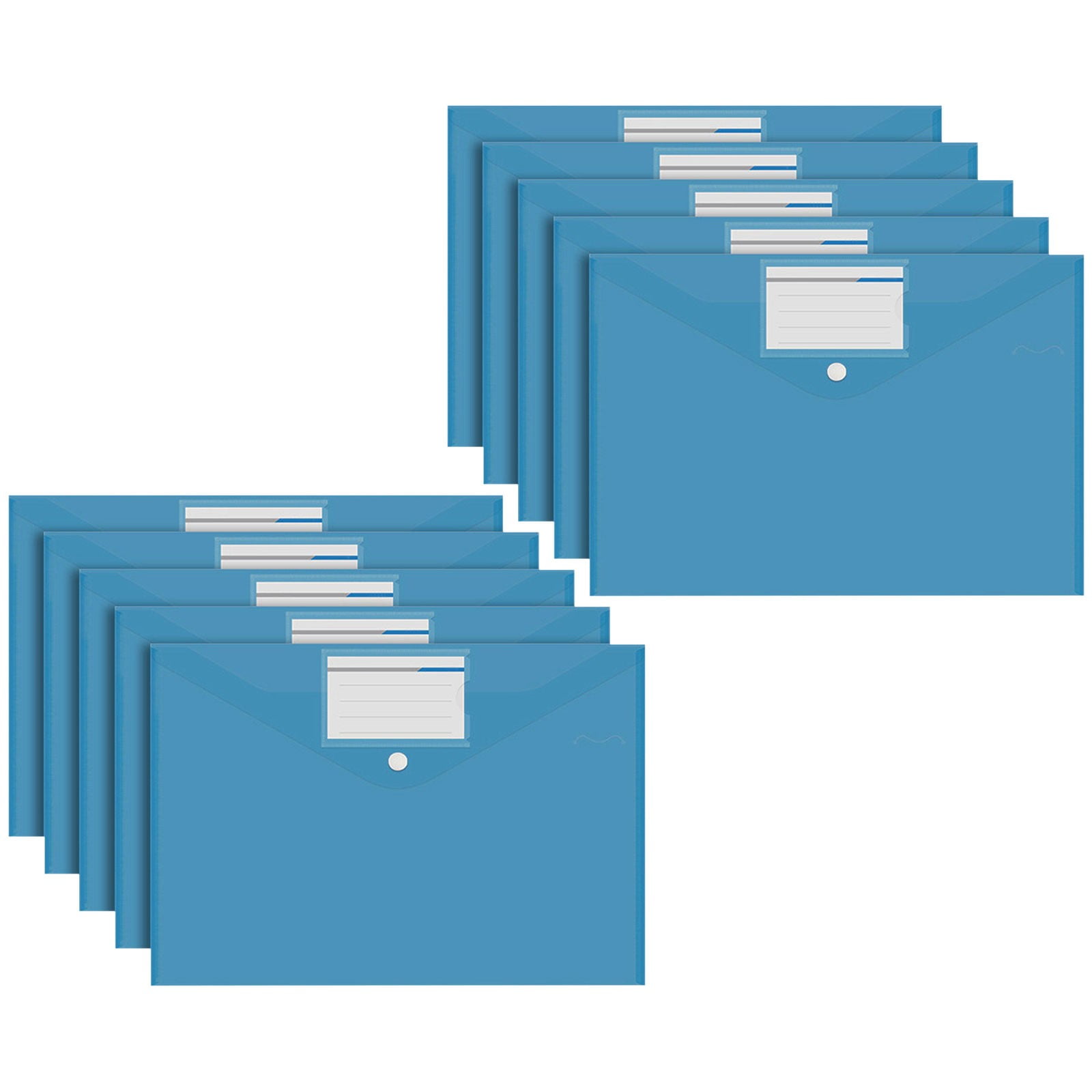 GiLiling Plastic Envelopes File Folders Pack Of 10 A4 Letter Size ...