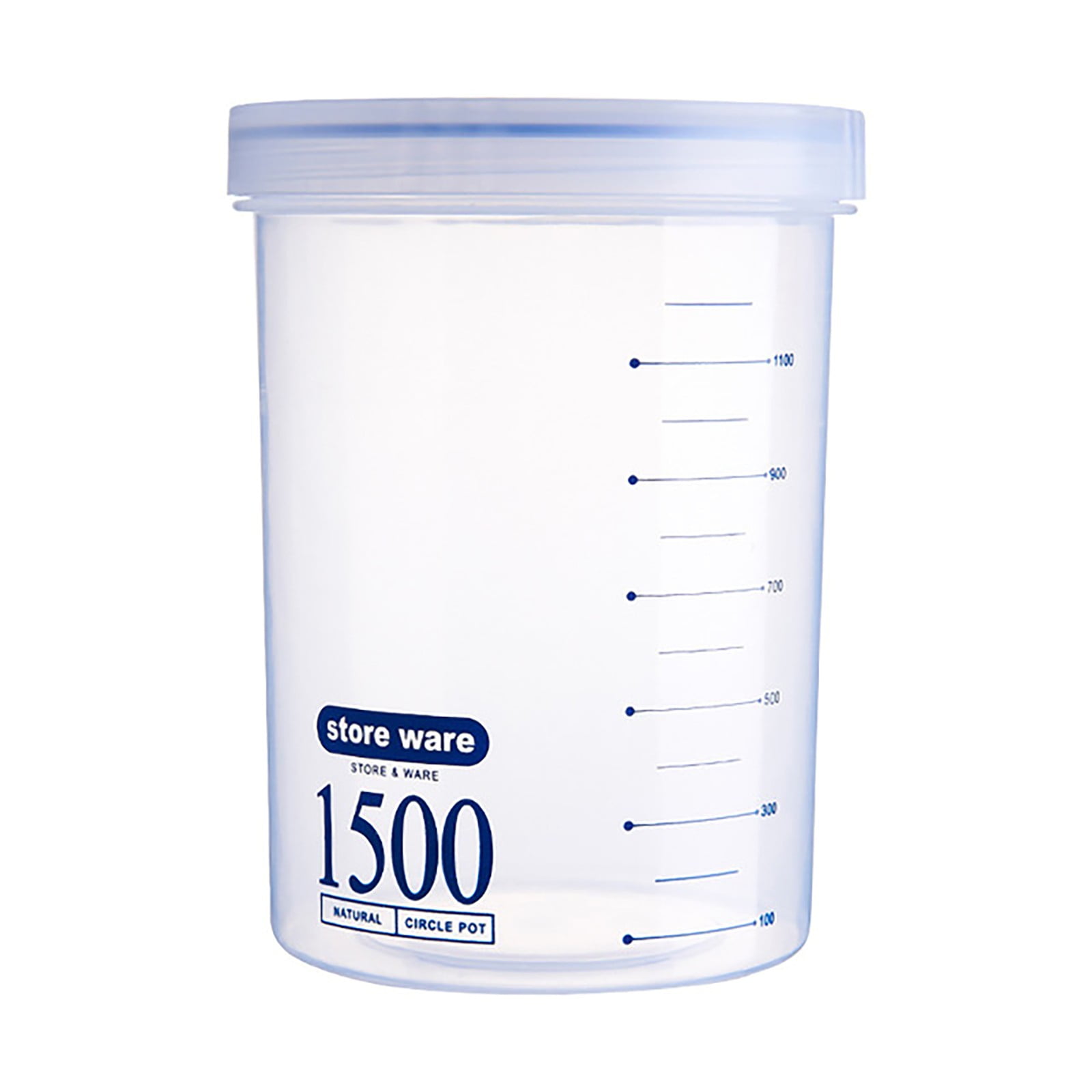 GiLiling Round Airtight Plastic Storage Jars with Lids, Sealed ...